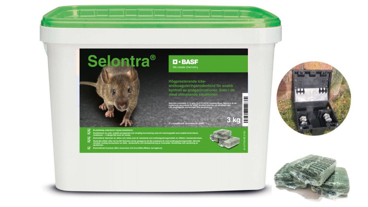 Selontra® - Rått- och mussfritt på ned till 7 dagar